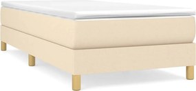 Rám postele s boxspringem krémově 90x200 cm textil 3120587