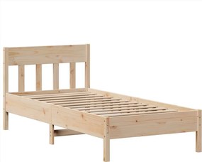 Postel bez matrace 90 x 190 cm masivní borovice 3323281