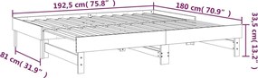 vidaXL Výsuvná postel 2x (90 x 190) cm masivní borovice [823393] Barva: medová hnědá