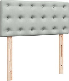 Box spring postel s matrací světle šedá 80 x 200 cm samet 3287602