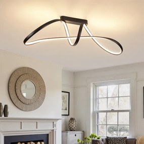 Brilagi-LED Stmívatelný přisazený lustr TWISTER LED/60W/230V 3000-6000K černá+DO
