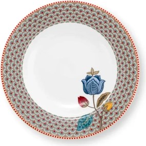 Pip Studio Blooming Tales talíř Ø21,5 cm, khaki (Hluboký talíř)