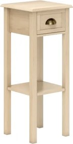 HOMCOM rustikální odkládací stolek ke gauči se zásuvkou a policí do obývacího pokoje a ložnice 30x30x75 cm Přírodní dřevo