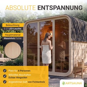 Artsauna Venkovní sauna Cube Fjora L