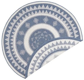 NORTHRUGS - Hanse Home koberce Kusový koberec Twin Supreme 103414 Jamaica blue creme kruh – na ven i na doma - 200x200 (průměr) kruh cm