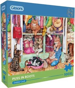 GIBSONS Puzzle Kocouři v botách XL / 500 dílků / 68 × 49 cm