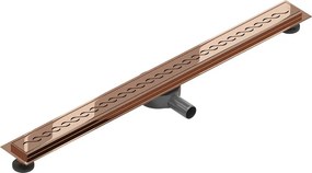 Mexen Flat 360° M18 otočný lineární odtok 100 cm, růžové zlato - 1623100-40