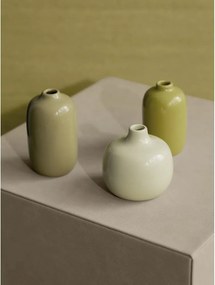 Zelené keramické vázy v sadě 3 ks (výška 9 cm) Ceola – Blomus