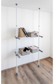 Wenko Teleskopická drátěná police Herkules, 73–120 cm, bílá