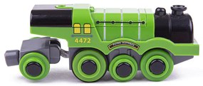 Bigjigs Rail Elektrická lokomotiva Flying Scotsman zelená