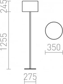 RED R12421 BOSANNA 150 stojanová bílé PVC/antracitová 230V E27 25W IP65 - RED - DESIGN RENDL