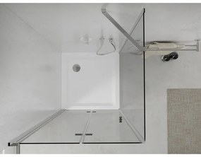 Mexen Lima sprchový kout 80x80cm, 6mm sklo, chromový profil - čiré sklo + Slim sprchová vanička - 856-080-080-00-00-4010
