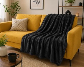 Bellatex Přikrývka Korall micro jednolůžko Černá 150x200 cm