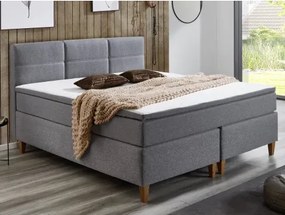Postel boxspring Ardi 180x200 cm, šedá tkanina