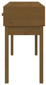 Konzolový stolek medově hnědý 110x40x75 cm masivní borové dřevo - Default Title