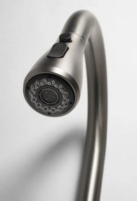 Sapho Sapho, MIKELA stojánková dřezová baterie s výsuvnou sprškou, gun metal, 1106-30GM