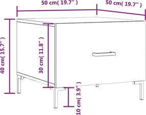 vidaXL Konferenční stolek 50 x 50 x 40 cm kompozitní dřevo [829398] Barva: Betonová šedá