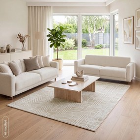 Koberec Print2, 150x220 cm, béžový