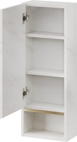 Závěsná koupelnová skříňka Letto 05 30 cm bílý mramor/zlatá