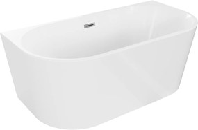 Mexen OVAL VOLNĚ STOJÍCÍ VANA Bílá 150 x 75 CM + sifon automat, 52671507500