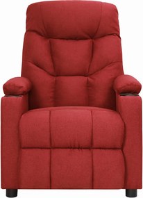 Polohovací křeslo vínové textil 339085