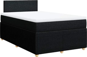 Box spring postel s matrací černá 120x190 cm textil 3287390