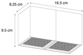 Designové bodové světlo zlaté 2-světlo - Qubo Honey