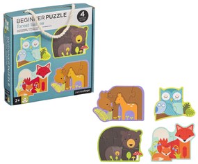 Petit Collage První puzzle lesní zvířátka