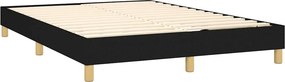 Box spring postel s matrací a LED černá 140x190 cm textil 3133551