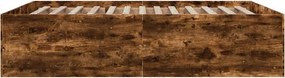 Rám postele kouřový dub 150 x 200 cm kompozitní dřevo 3280920