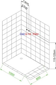 Terra Hydromasážní box ALMA-P 100x80 pravý