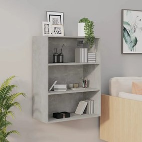 Závěsná Nástěnná Skříňka Betonově Šedá 69,5 X 32,5 X 90 Cm - Staré dřevo