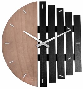 Tutumi - Nástěnné hodiny Elegant - hnědá/černá - ⌀ 50 cm
