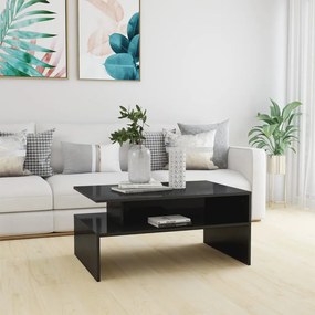 vidaXL Konferenční stolek šedý vysoký lesk 90x60x42,5 cm dřevotříska