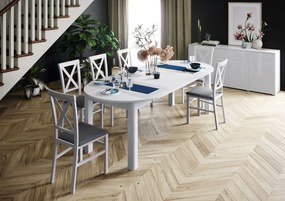 Rozkládací jídelní stůl Indus 105/240 cm bílý