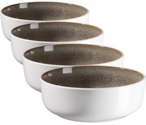 Mäser Sada hlubokých talířů Lunaria Brown 18 cm, 4 ks