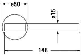 Duravit Starck T - Držák na toaletní papír, chrom, 0099371000