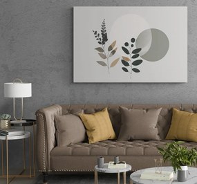 Obraz minimalistické listy s boho pozadím - 90x60