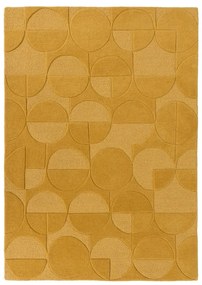 Žlutý vlněný koberec Flair Rugs Gigi, 160 x 230 cm