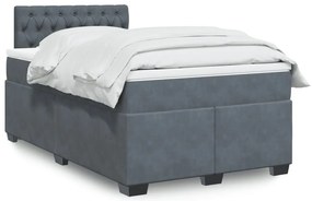 Box spring postel s matrací tmavě šedý 120x190 cm samet 3288565
