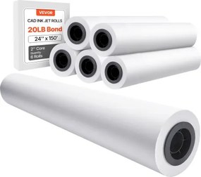 Velkoformátový papírový plotr Papír 6 rolí 61 cm × 45,7 m CAD Bond role