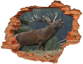 Wallmuralia Nálepka fototapeta 3D výhled Jelen na kopci 90x70 cm