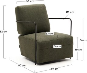 Zelené křeslo Gamer – Kave Home