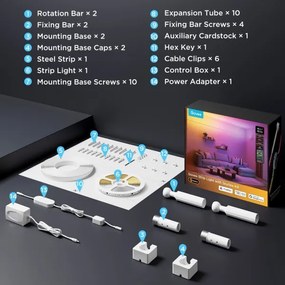 Govee - LED RGBICWW Závěsný pásek LED/36W/24V 4m Skyline Matter Wi-Fi