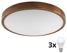 Brilagi - LED Stropní svítidlo CARVALHO SLIM 3xE27/60W/230V dub třešeň pr. 47 cm