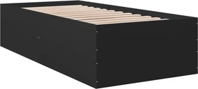 Rám postele černý 100 x 200 cm kompozitní dřevo 3280959