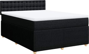 Box spring postel s matrací černá 140 x 190 cm textil 3287467