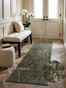 ELLE Decoration, Běhoun Brilliance Prisma 106313 Green z kolekce Elle, 80x250, zelená, ložnice