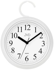 JVD Bílé koupelnové stolní i nástěnné hodiny JVD basic SH024
