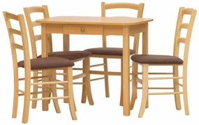 Stima Dřevěná jídelní židle PAYSANE LÁTKA | Odstín: dub sonoma,Sedák: mystic marrone 144